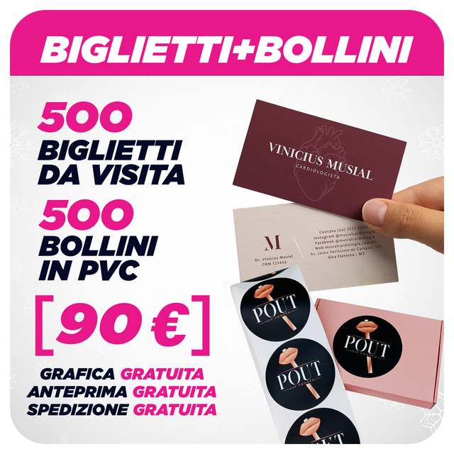 Biglietti da visita + Bollini